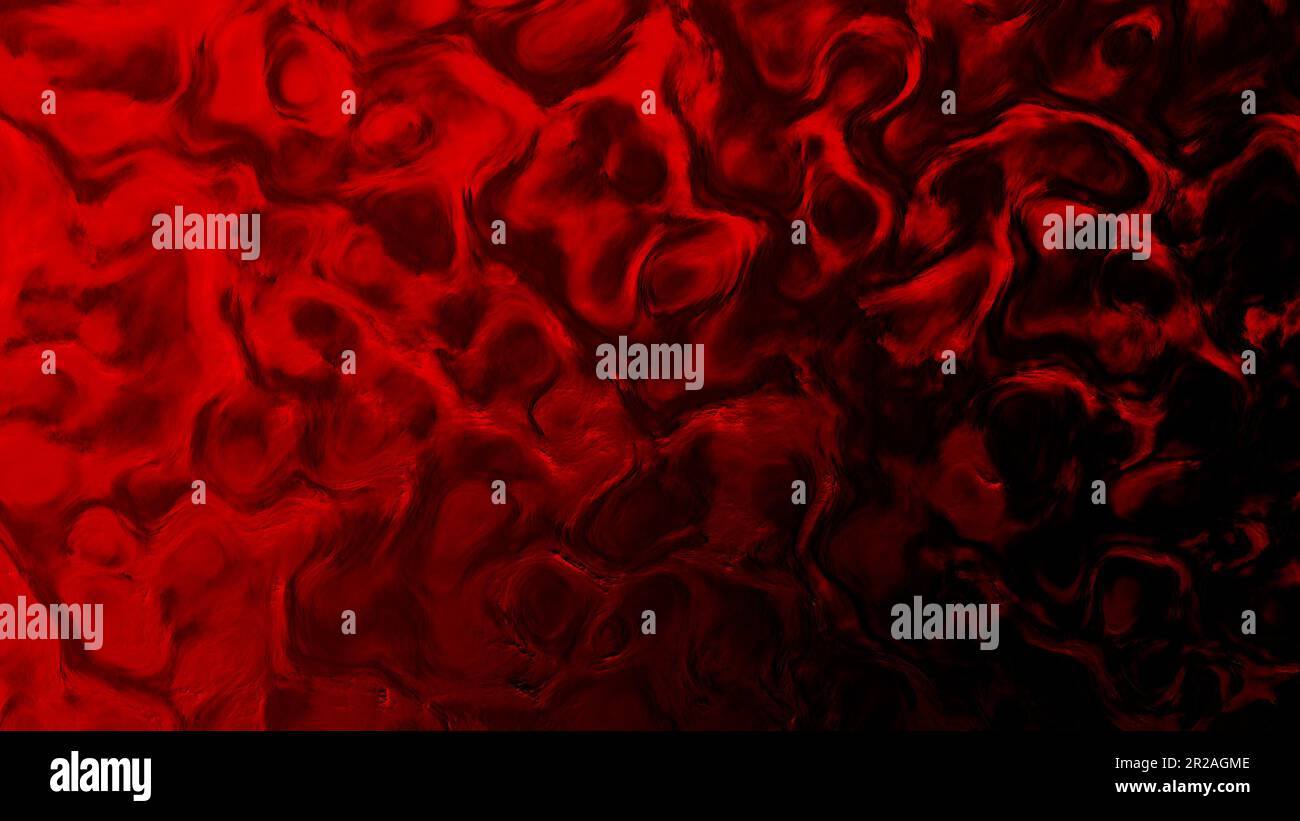 scary grungy red - yellow infernal biological forms forms - abstract 3D ...