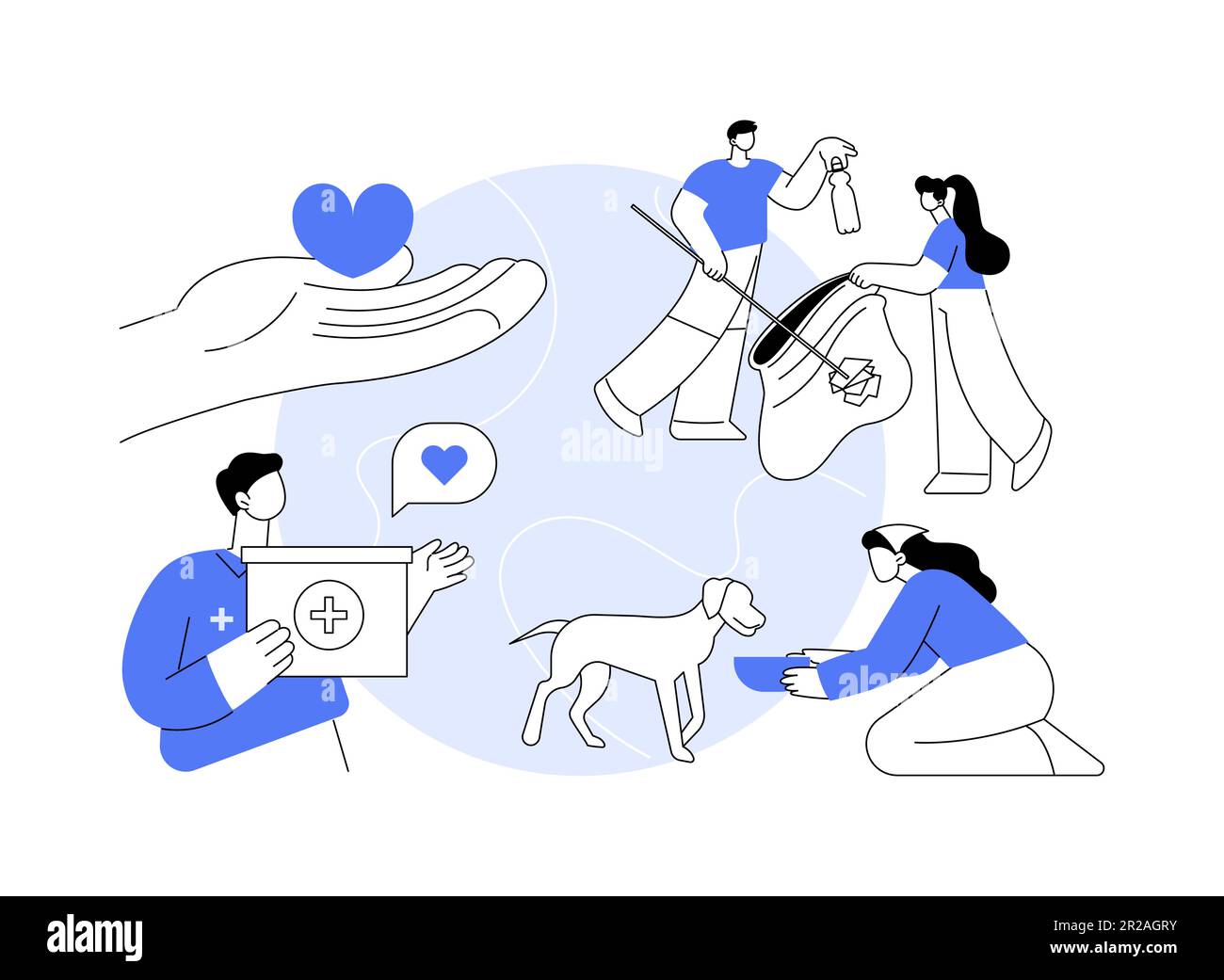 Volunteering abstract concept vector illustration Stock Vector Image ...