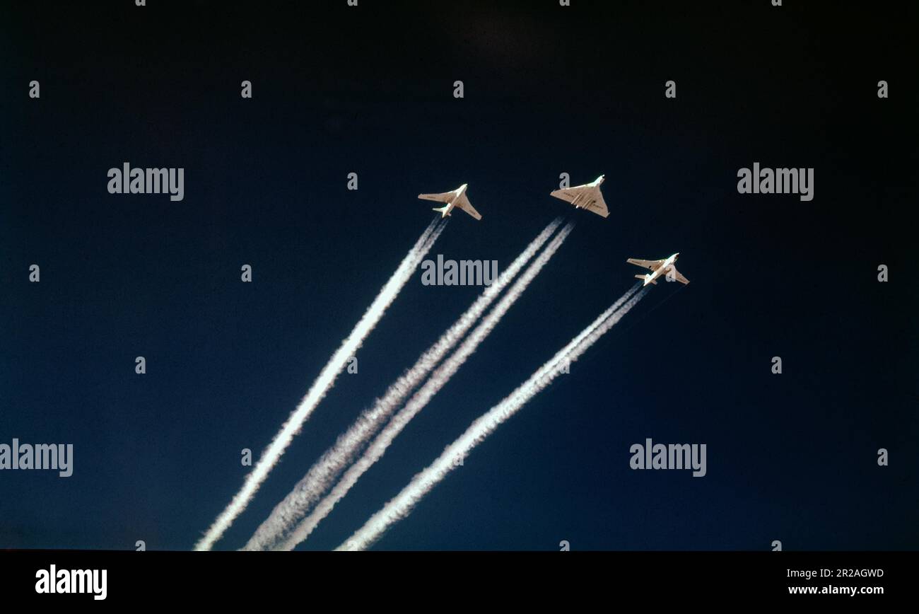 The avro vulcan is a jet powered tailless delta wing high altitude hi ...