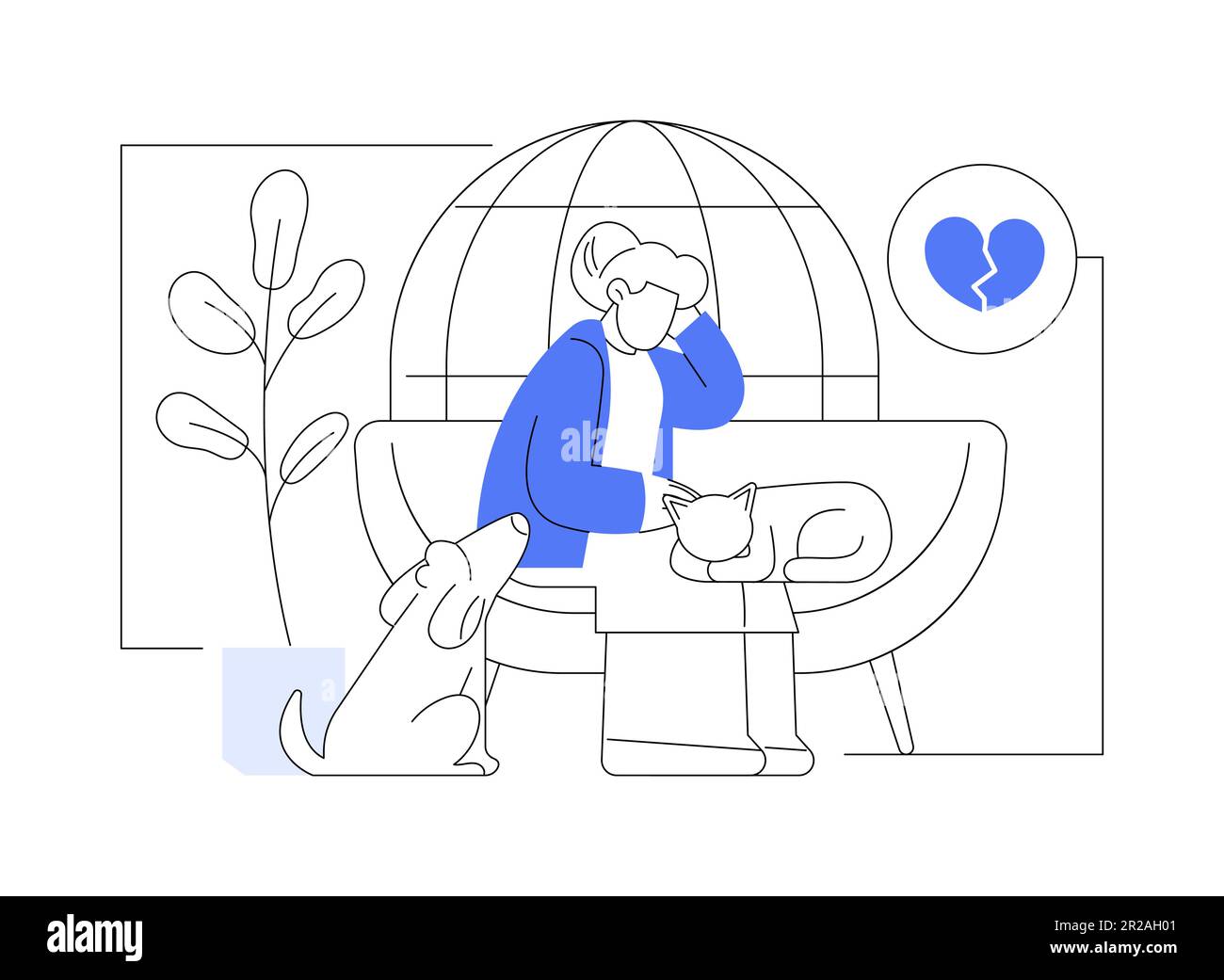 Social isolation abstract concept vector illustration Stock Vector ...