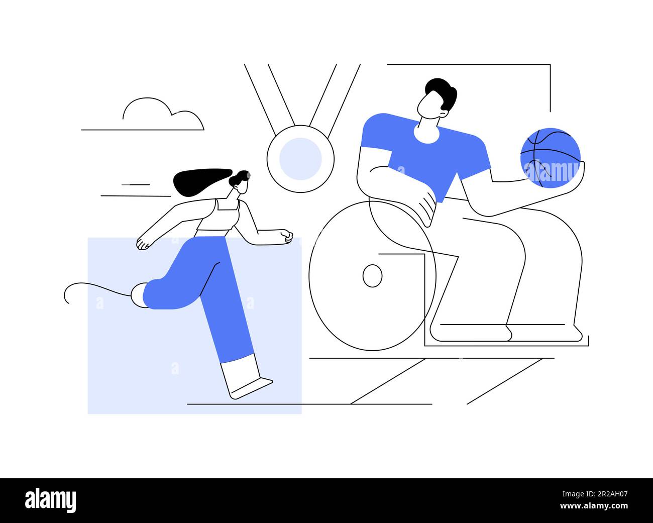 Disabled sports abstract concept vector illustration Stock Vector Image ...