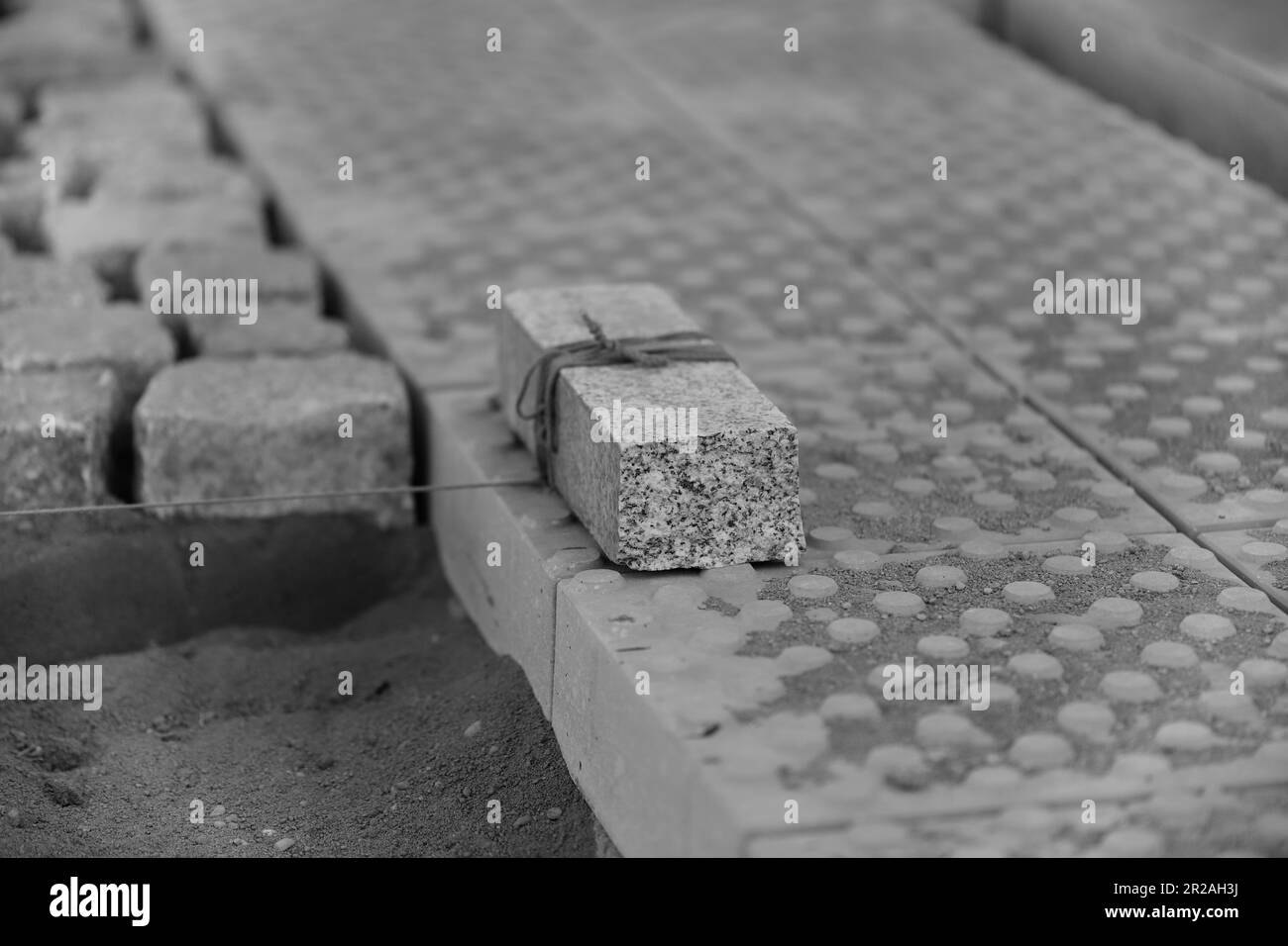 Rectangular paving stone Black and White Stock Photos & Images - Alamy