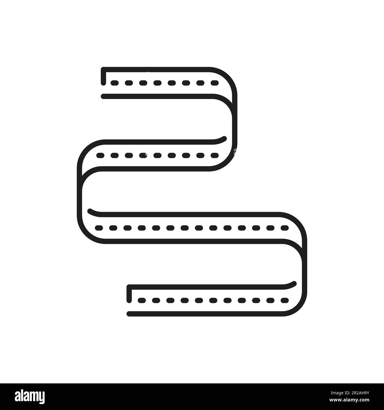 Light stripe and LED lamp line icon or symbol. Modern RGB LED stripe ...