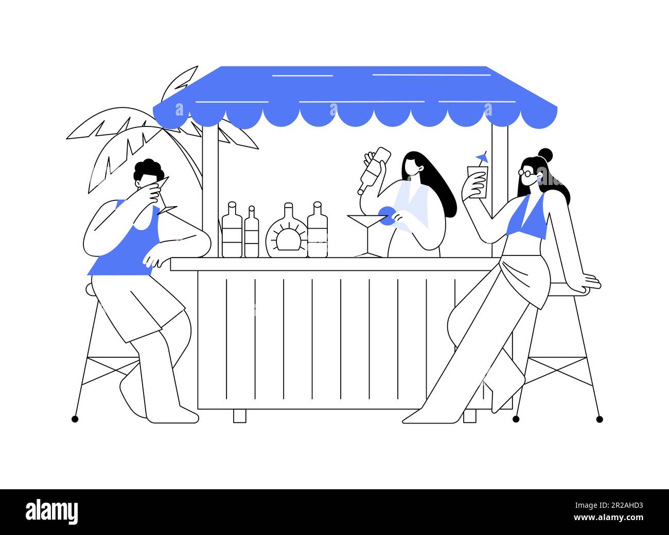 Beach bar abstract concept vector illustration Stock Vector Image & Art ...