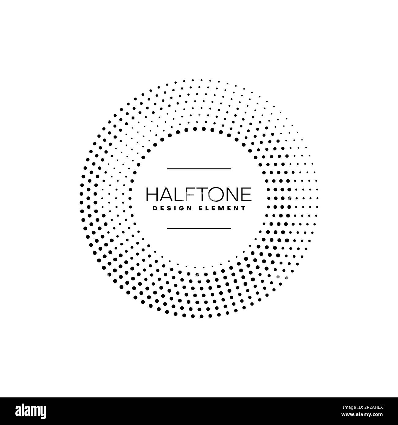 Halftone Circle Pattern Frame Border With Vector Texture Of Abstract Black Dots Modern Banner