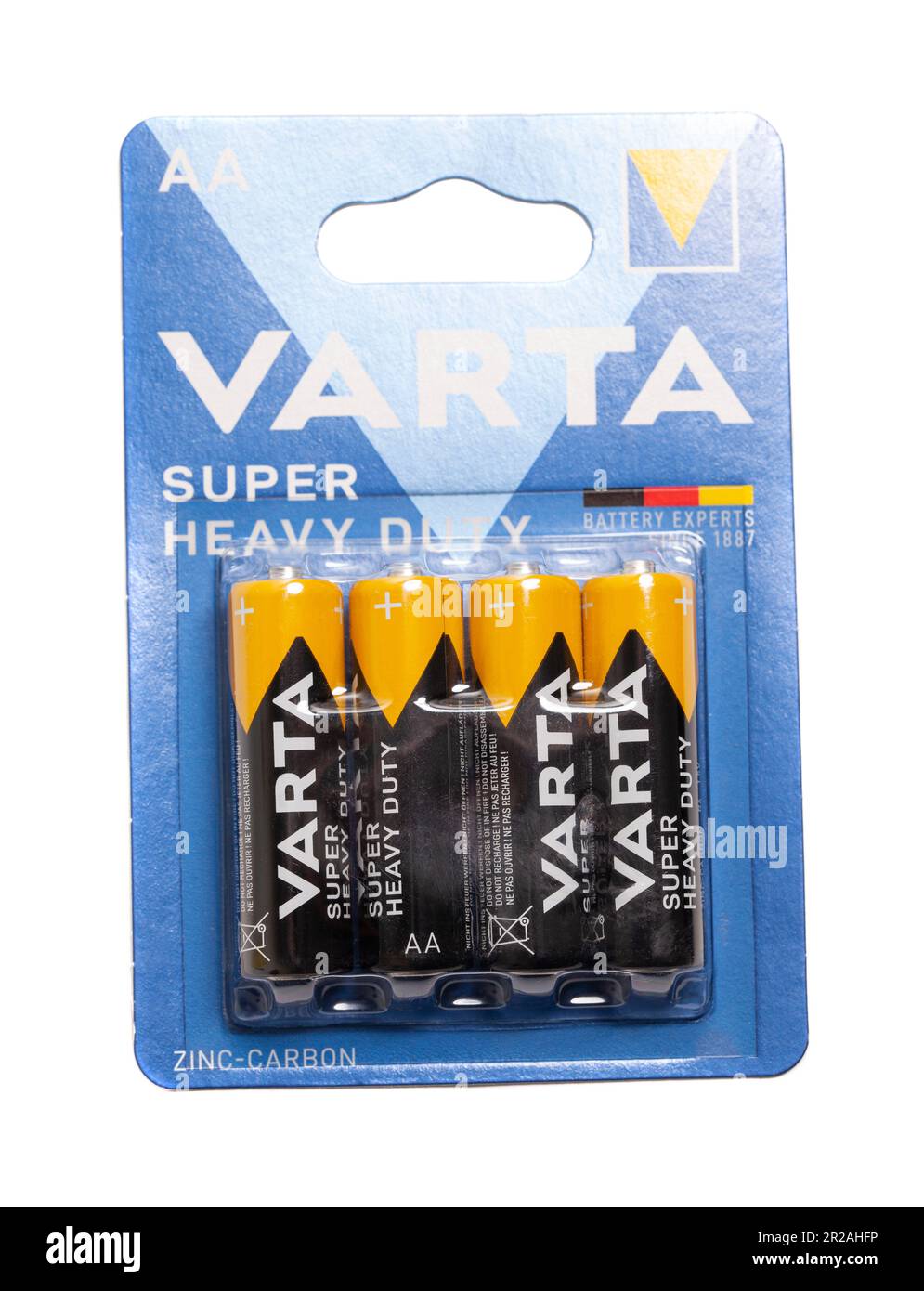 Moscow, Russia, May 18, 2023: Varta batteries.Varta Super Heavy Duty ...