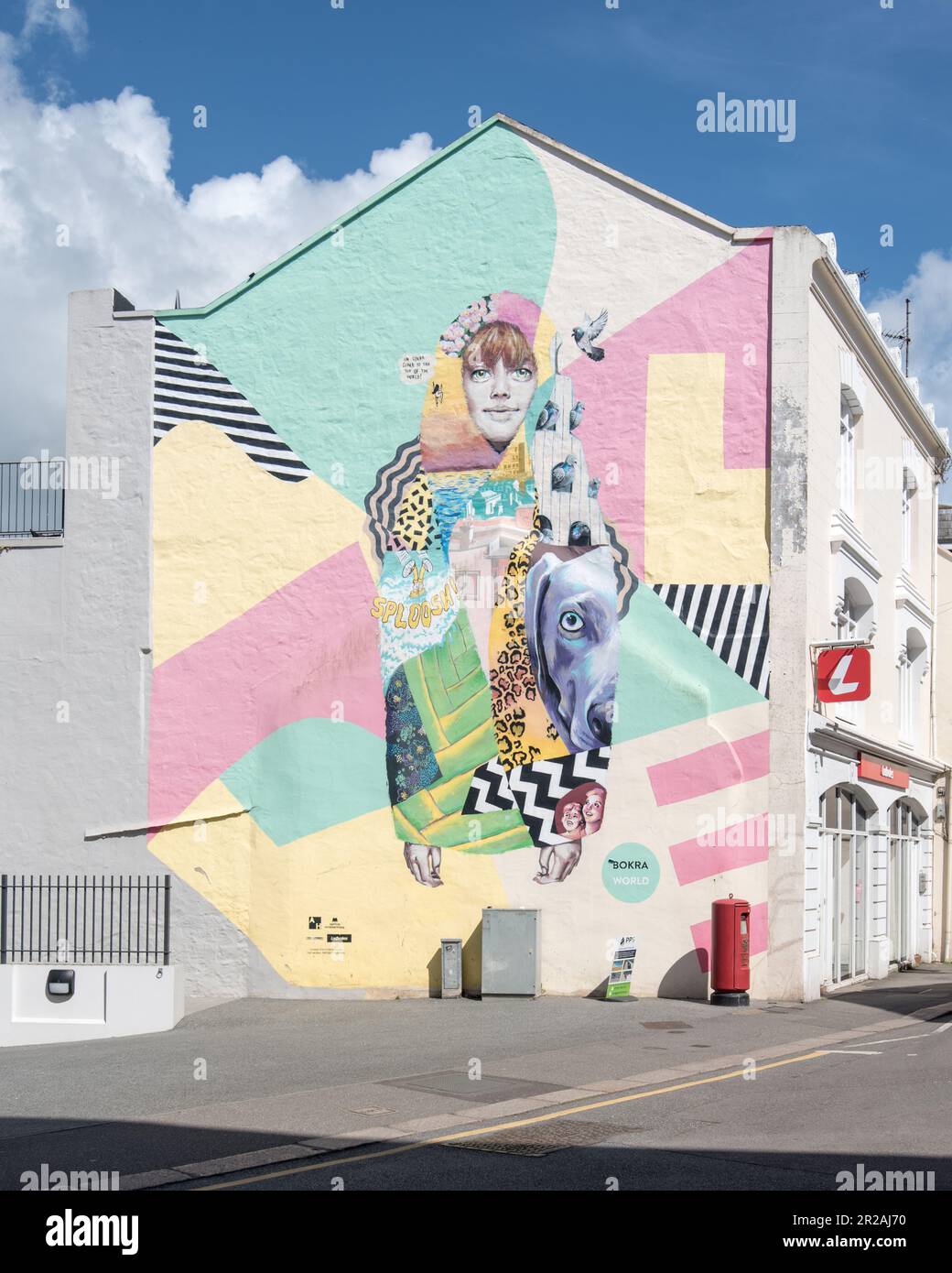 Art trail art with acrylics painted on wall ben robertson hi-res stock ...
