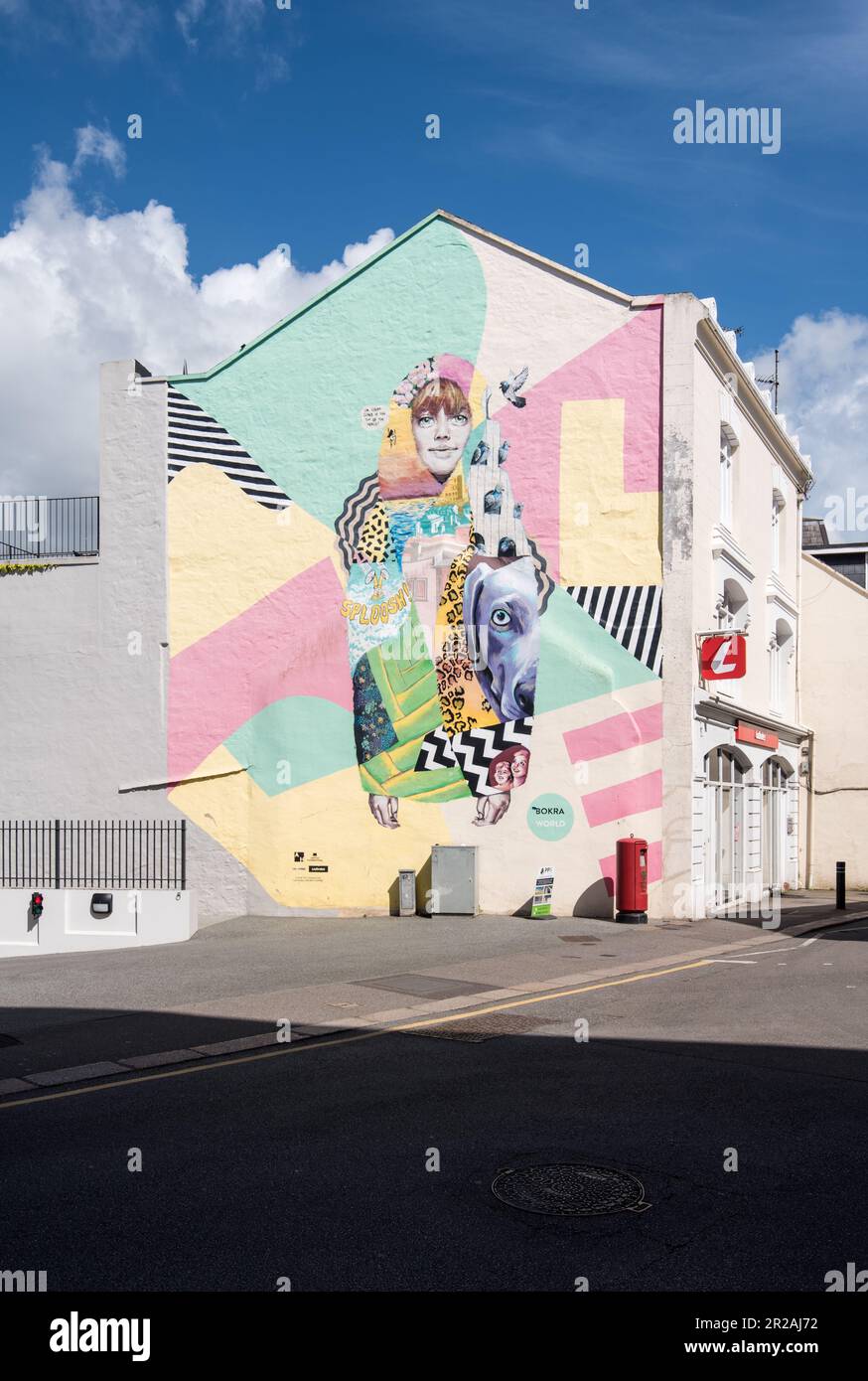 Mural on a wall in Jersey along la colomborie by artist Ben Robertson ...