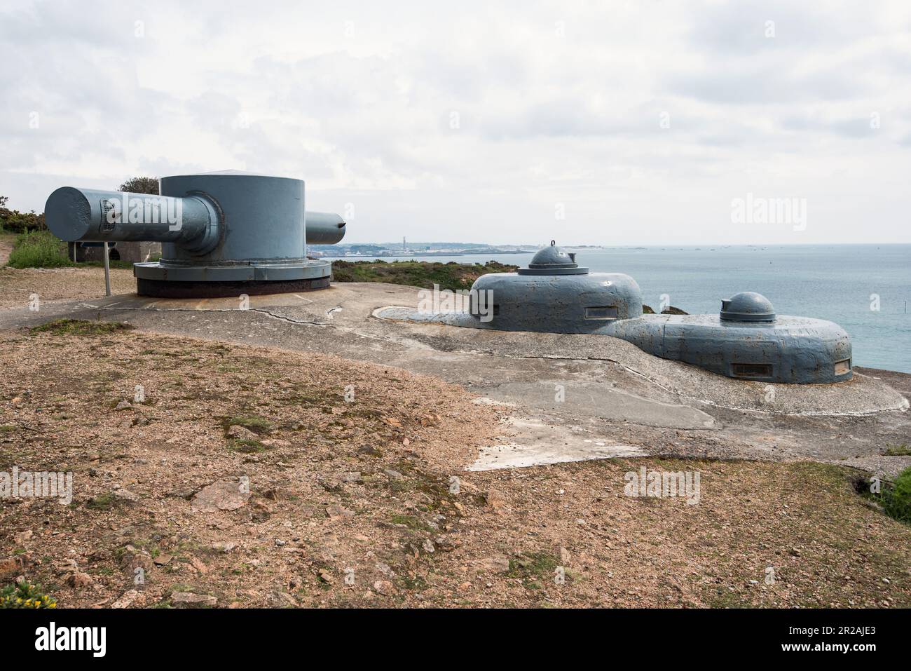 WW2 installations at Noimont Point Battery, from the period that Jersey ...