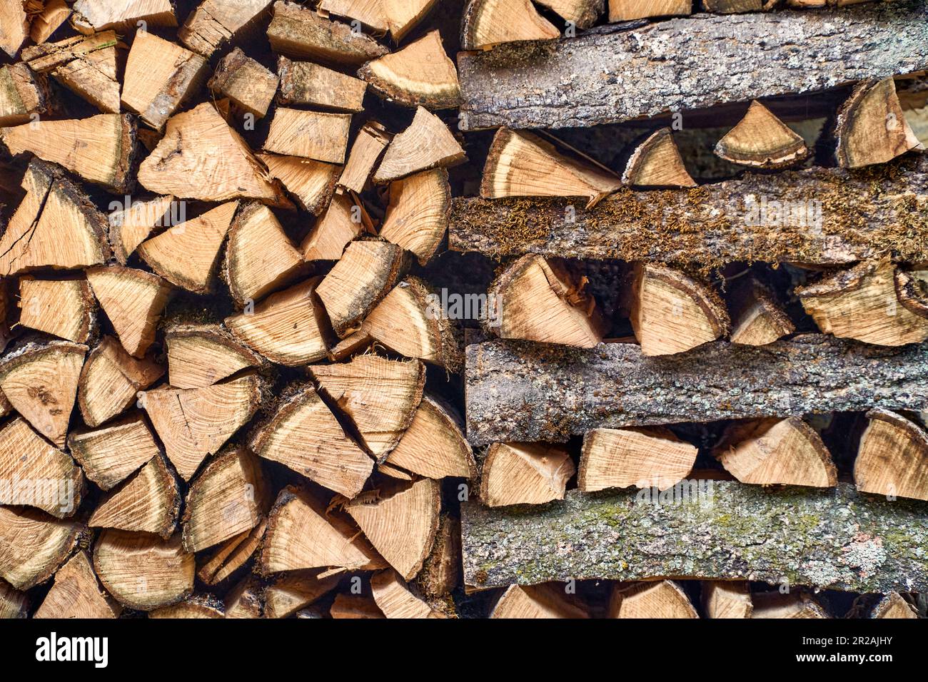 Stack cut firewood drying hi-res stock photography and images - Alamy