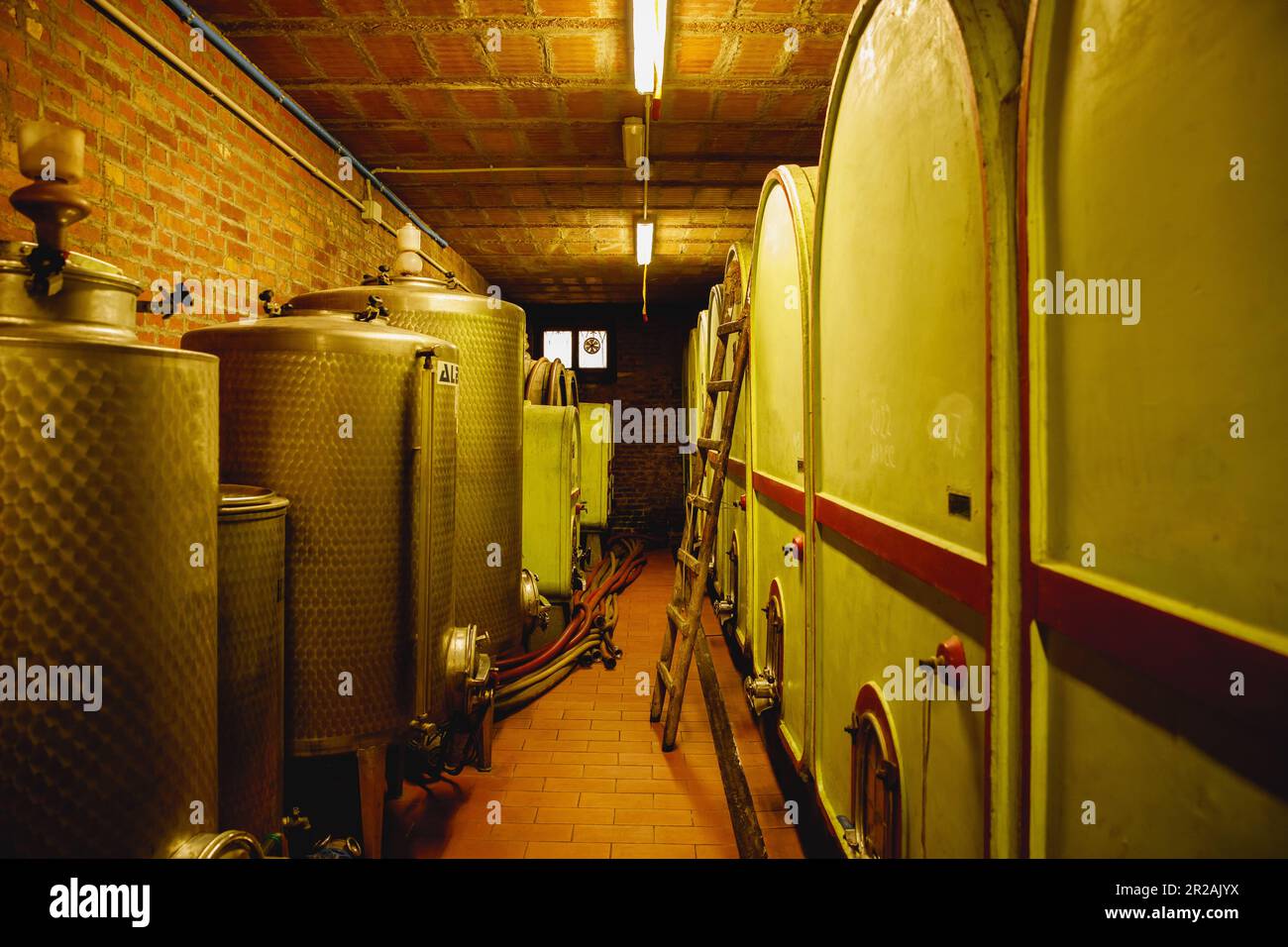 Concrete wine tanks, cement barrels for aging Stock Photo - Alamy