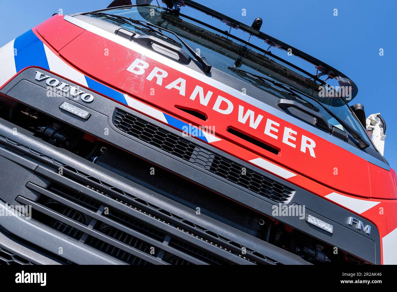 front of a Dutch Volvo FM fire engine Stock Photo - Alamy