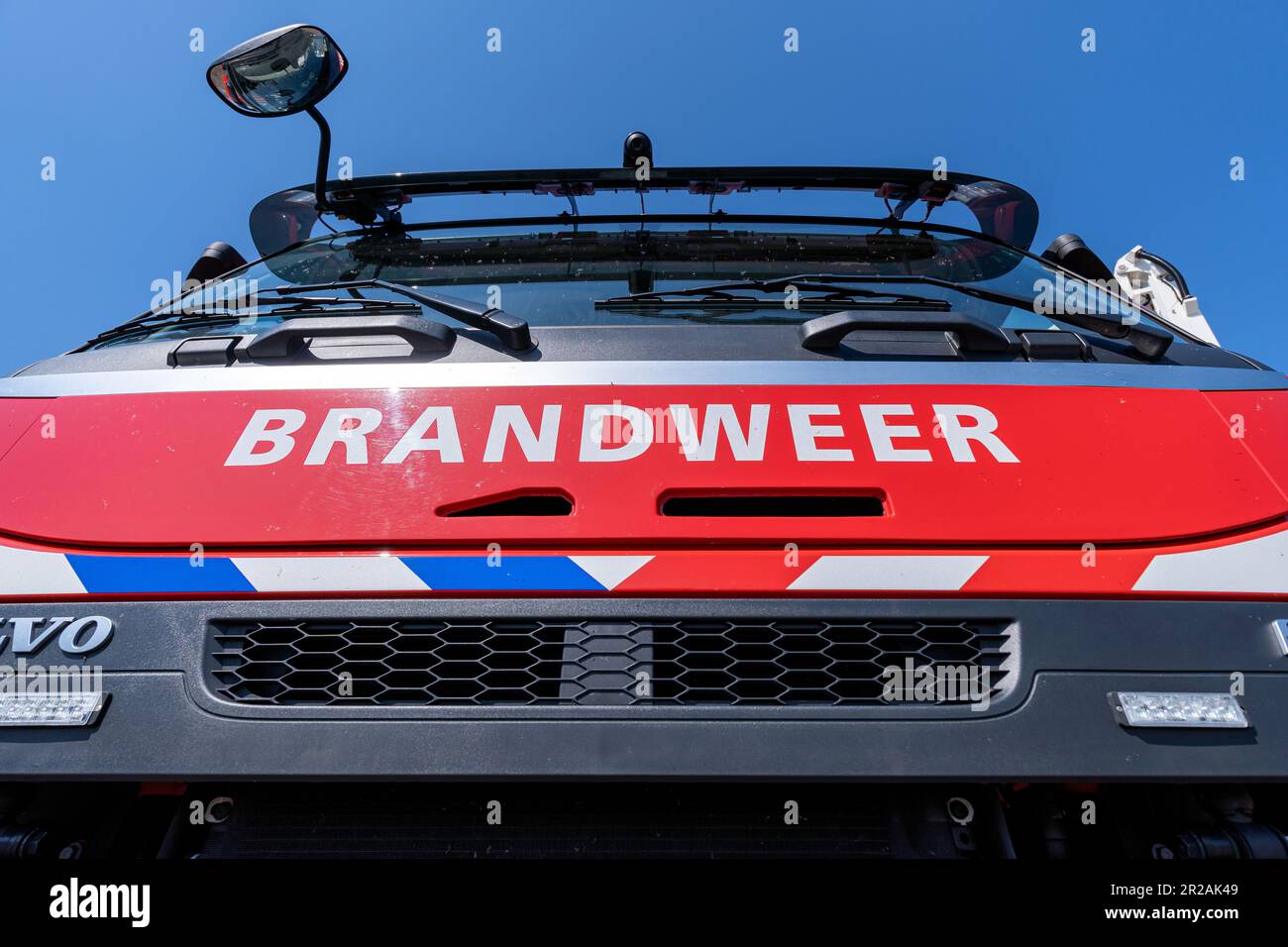 front of a Dutch Volvo FM fire engine Stock Photo - Alamy