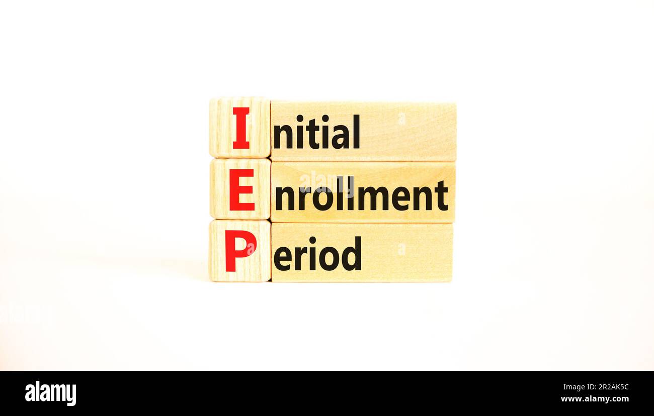 IEP symbol. Concept words IEP Initial enrollment period on beautiful ...