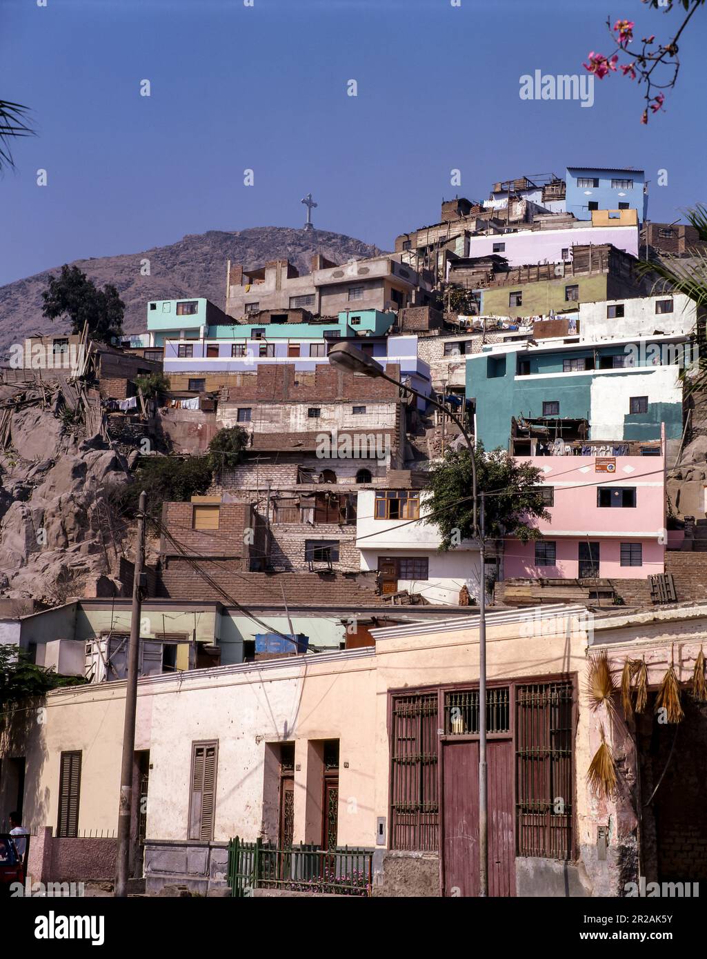 Peru.Lima.Rimac neighborhood.San Cristobal Hill Stock Photo - Alamy