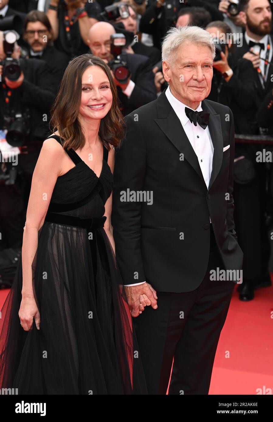Calista Flockhart and Harrison Ford attending the Indiana Jones and the ...