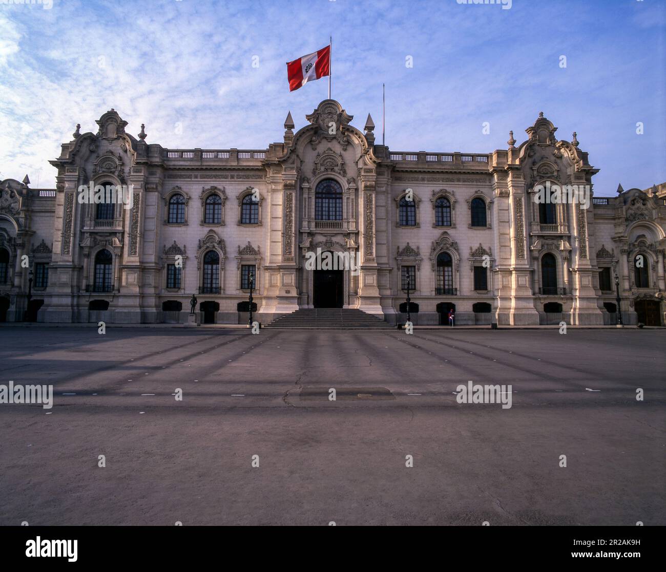 peruvian government palace in Lima city Stock Photo - Alamy