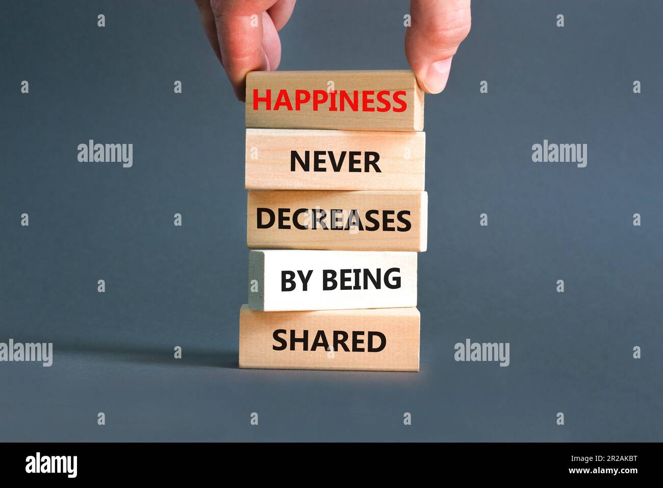 Happiness symbol. Concept words Happiness never decreases by being ...