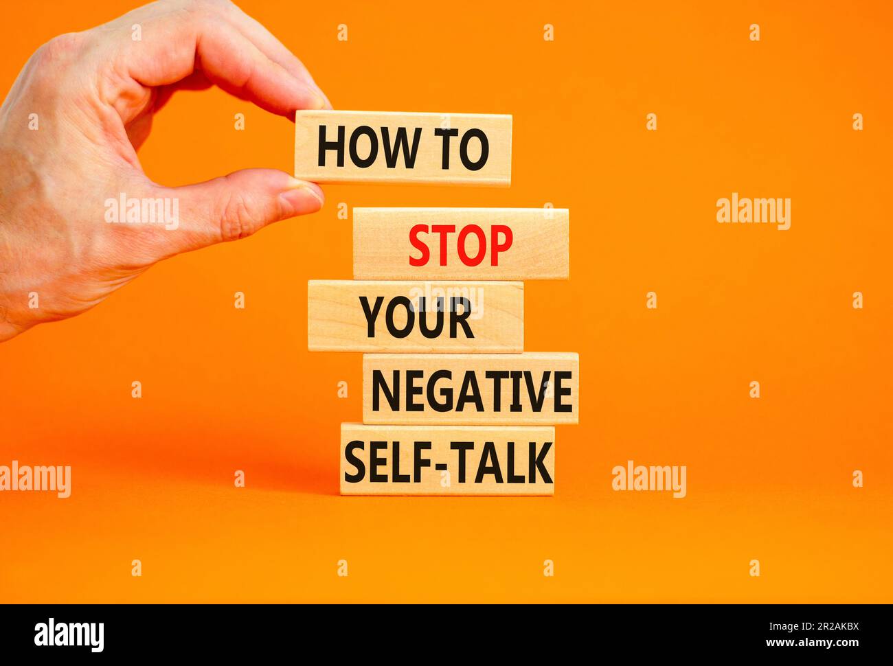 Stop negative self-talk symbol. Concept words How to stop your negative ...