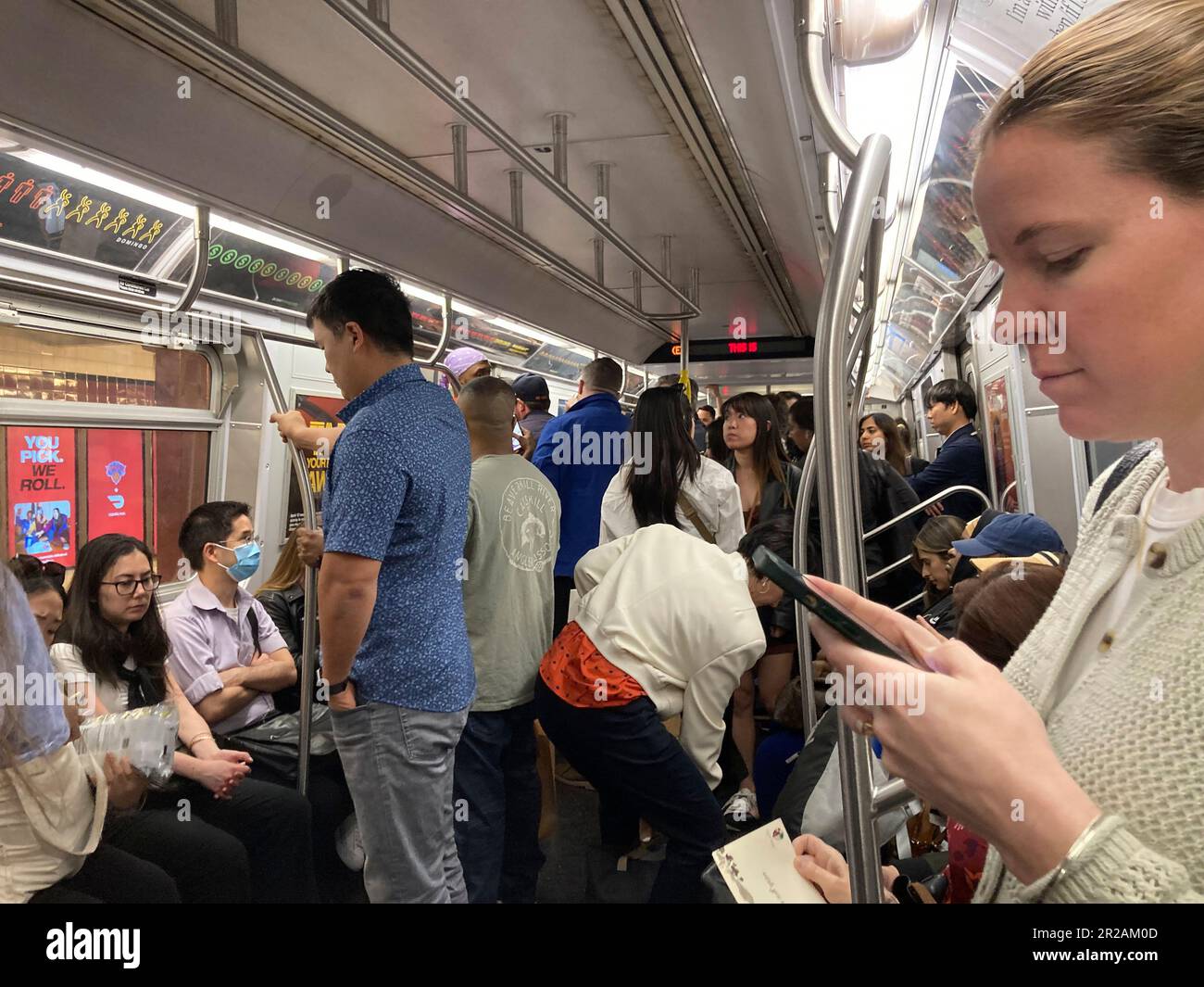 Weekday ridership in the New York subway on Wednesday, May 10, 2023 ...