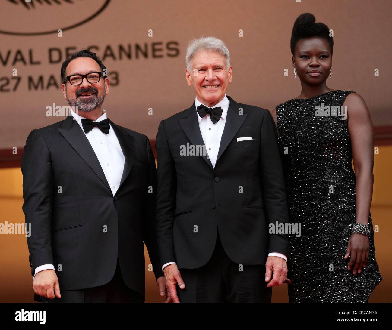 Director James Mangold, left, Harrison Ford, and Shaunette Renee Wilson ...