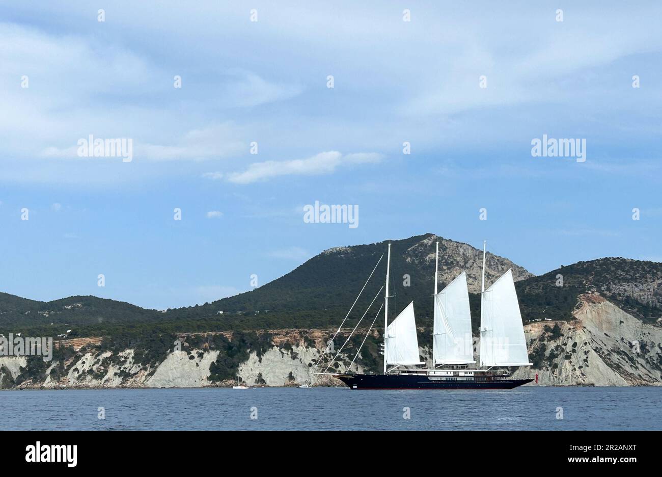 Cala Vadella, Spain. 18th May, 2023. Amazon founder Bezos' sailing ...