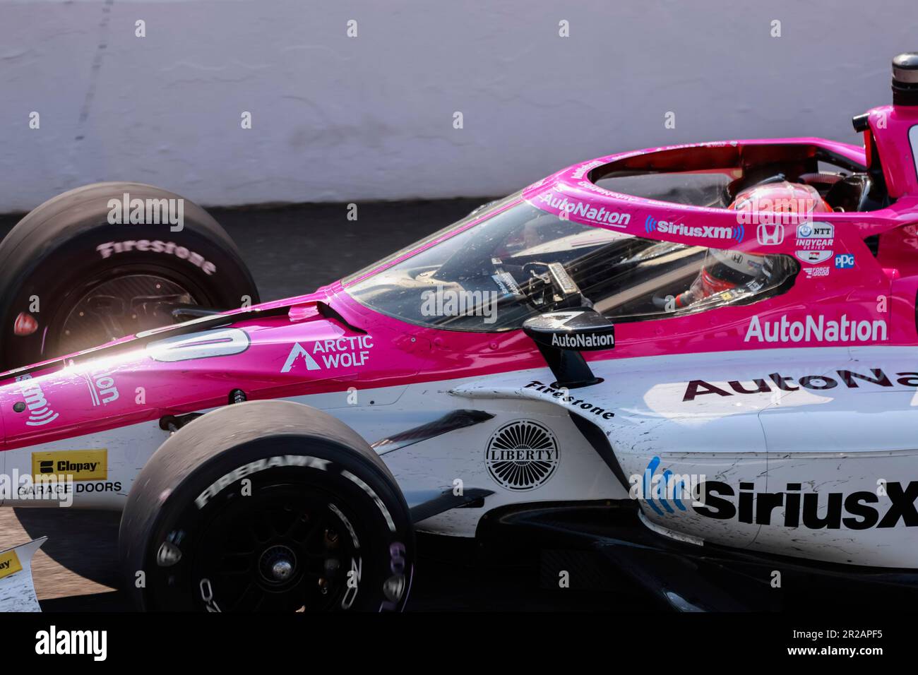 INDIANAPOLIS, INDIANA - MAY 17: IndyCar driver Simon Pagenaud practices ...