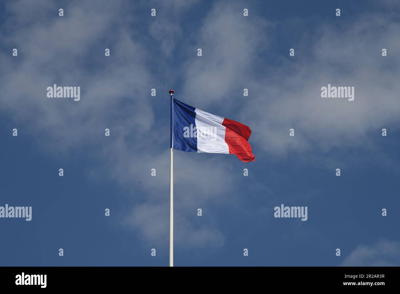 May 18,2023/Rain bow colour flas with Eu and French flag over French ...