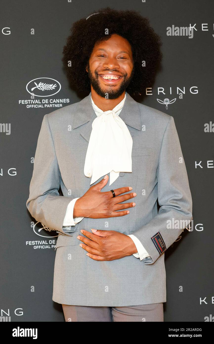 Cannes, France, on 18 May 2023. Jeremy O Harris poses at the 'Kering ...