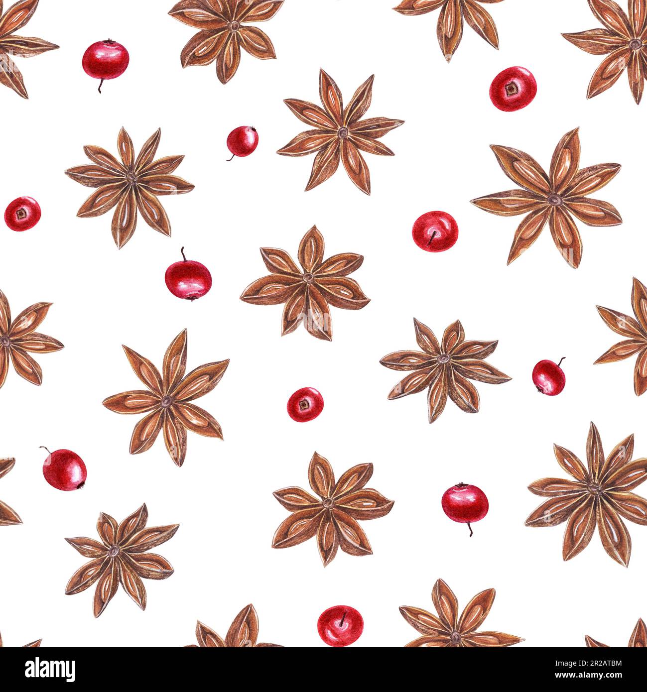 Watercolor seamless Christmas and New Year seamless pattern of star ...