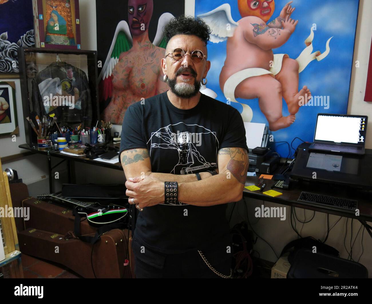 Mexican musician and artist Sergio Arau poses for a portrait during an ...