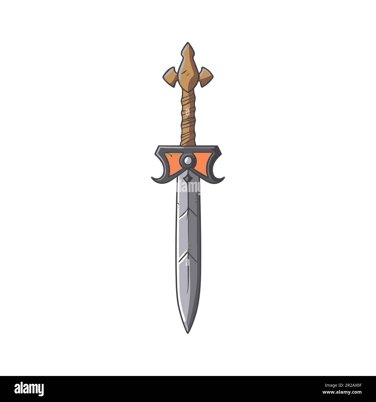 Sword in cartoon style isolated on white background. Vector ...
