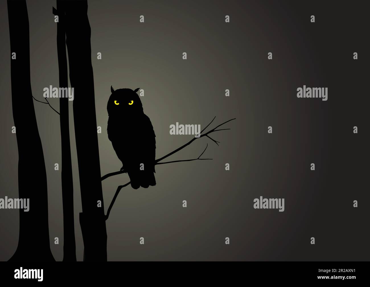Silhouette illustration of an owl Stock Vector Image & Art - Alamy