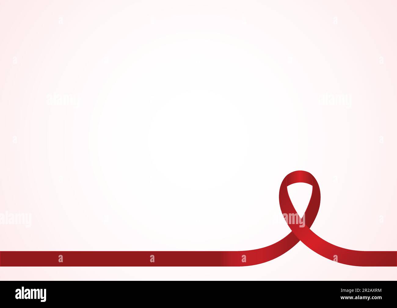 Red ribbon for awareness, background template with copy space for cover ...