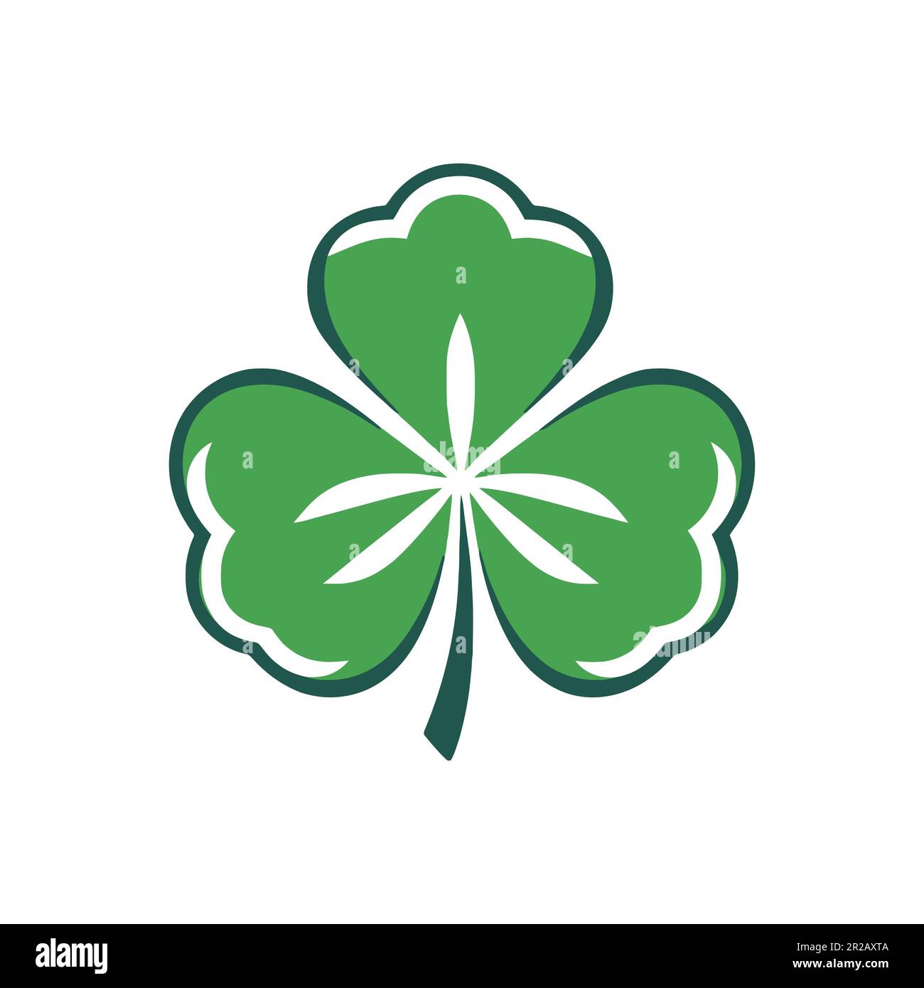 Shamrock icon on white background. patrick's day. Vector illustration ...