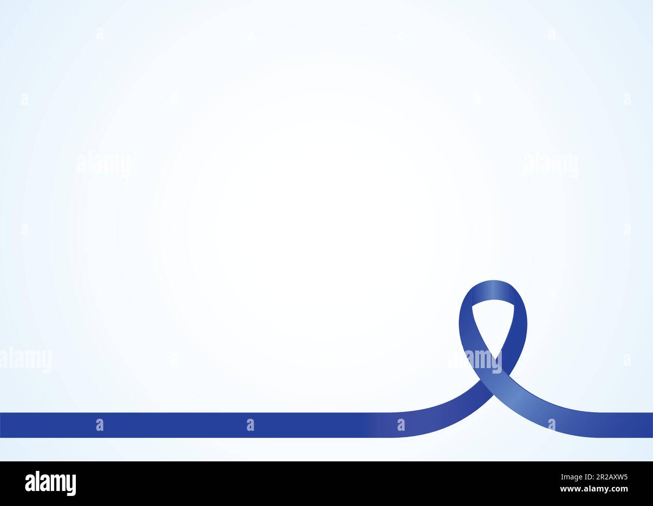 Blue ribbon for awareness, background template with copy space for ...