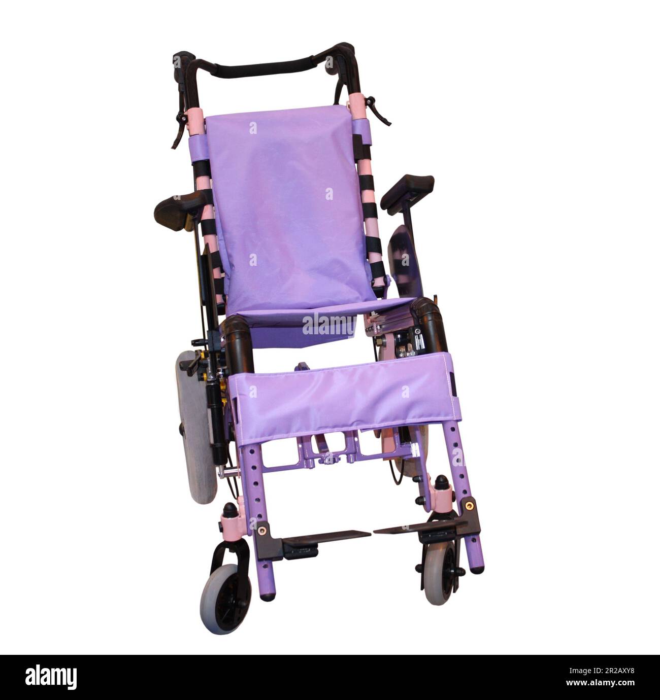 A Purple Coloured Wheelchair for a Disabled Person Stock Photo - Alamy