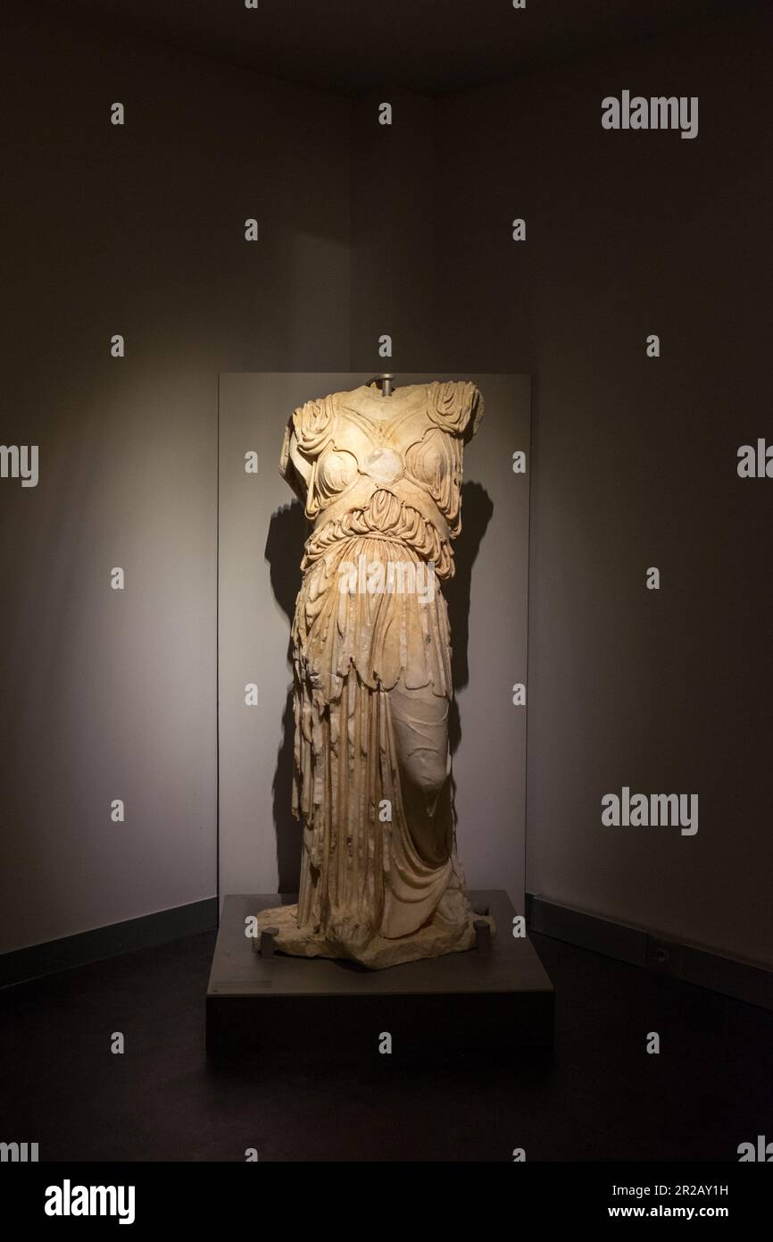 Statue of Athena 1st century a.D .Exhibits from the classical antiquity ...