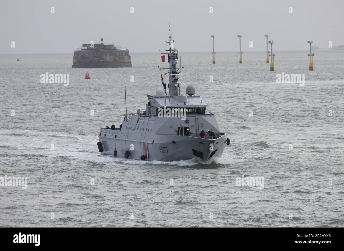 The French naval ship FS CORMORAN arriving at the Naval Base for a ...
