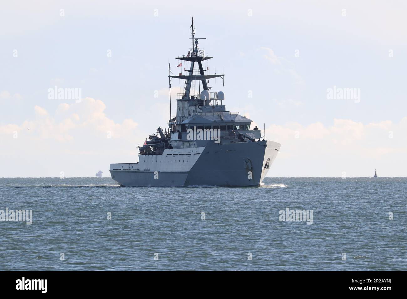 The Royal Navy River class offshore patrol vessel HMS MERSEY ...
