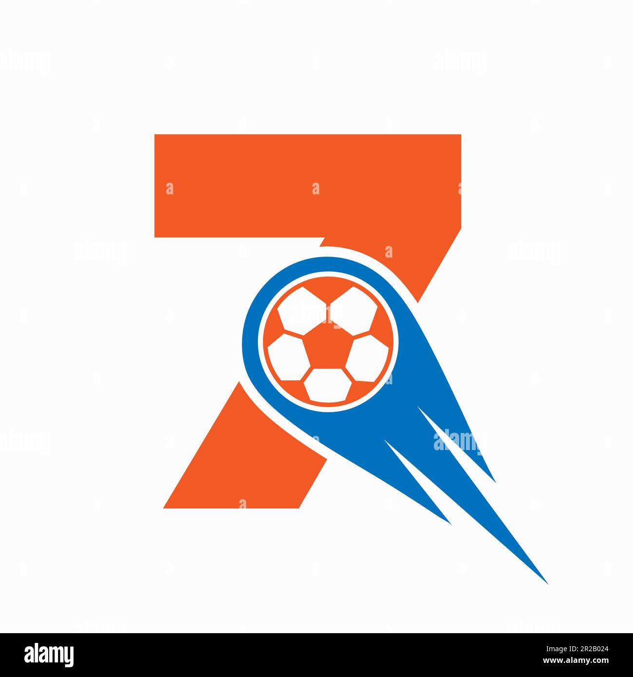 Letter 7 Football Logo Concept With Moving Football Icon. Soccer Logo ...