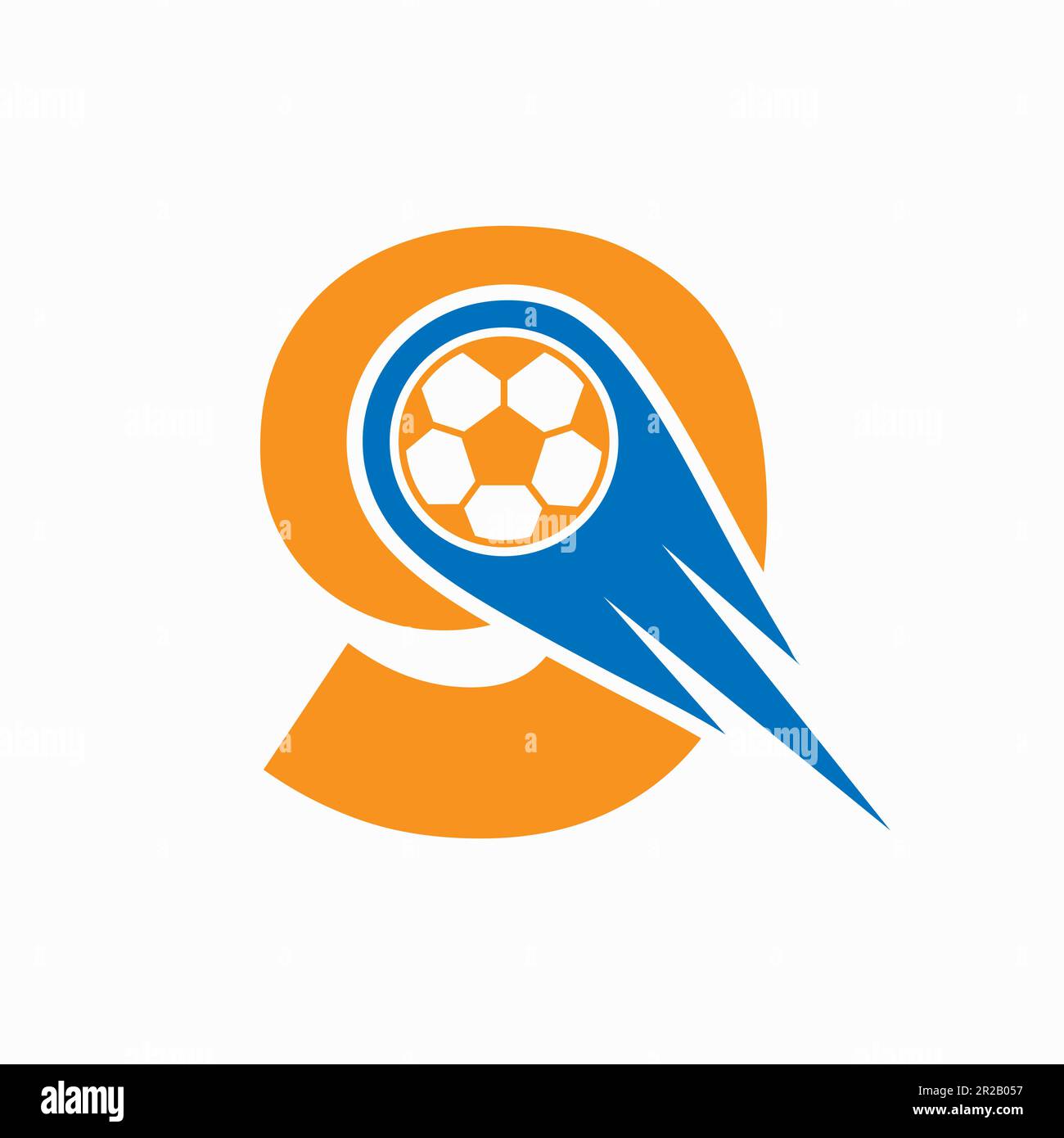 Letter 9 Football Logo Concept With Moving Football Icon. Soccer Logo ...