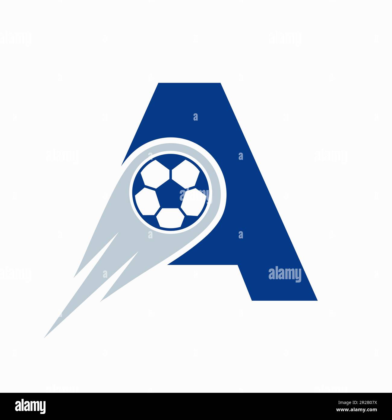 Letter A Football Logo Concept With Moving Football Icon. Soccer Logo ...