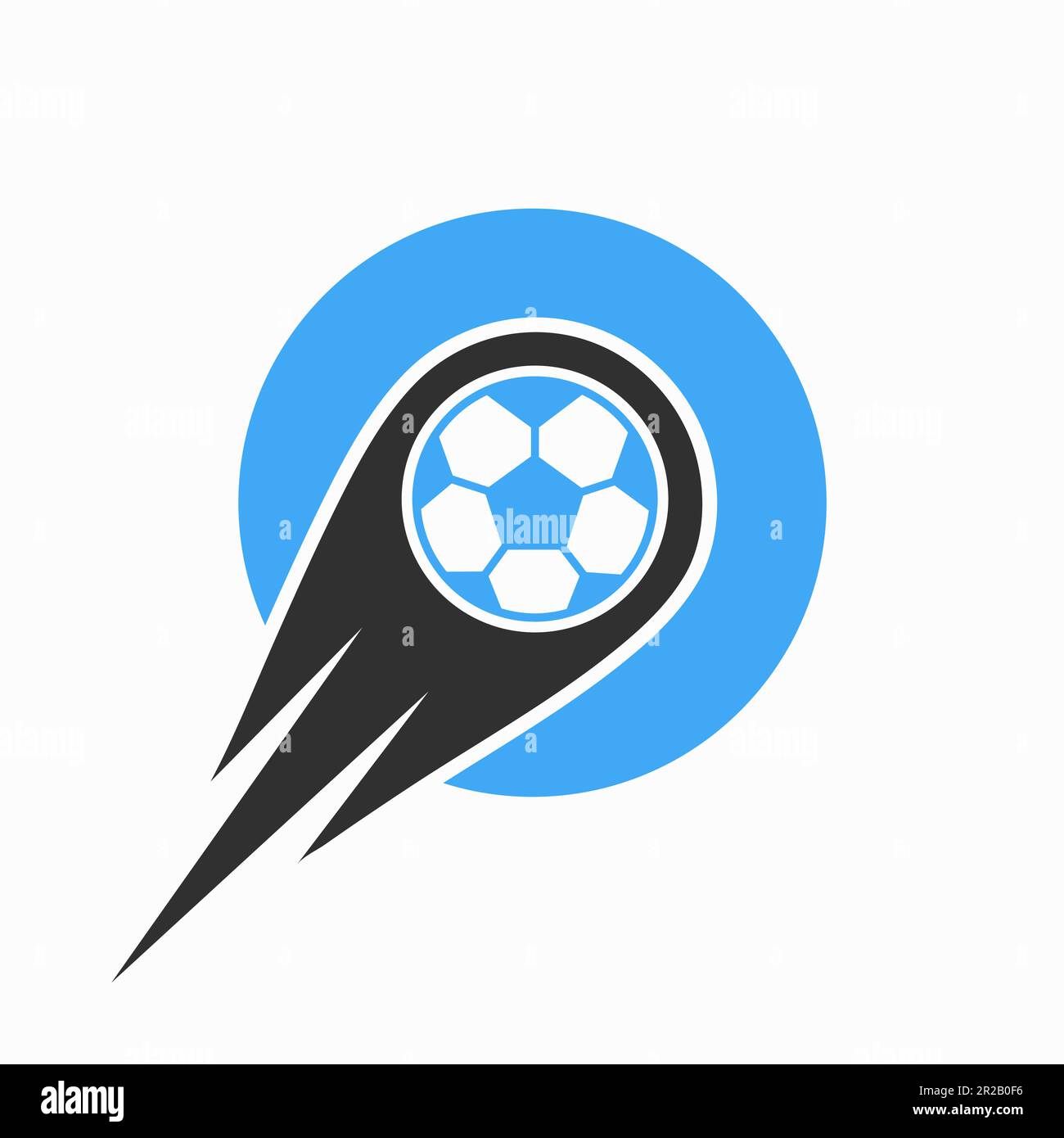 Letter O Football Logo Concept With Moving Football Icon. Soccer Logo ...