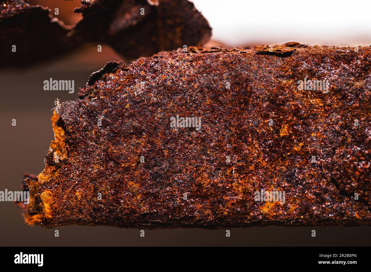 detail of rusty metal, macro photography of corroded metal in an ...