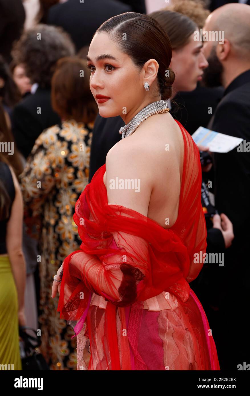 Araya A. Hargate poses for photographers upon arrival at the premiere ...