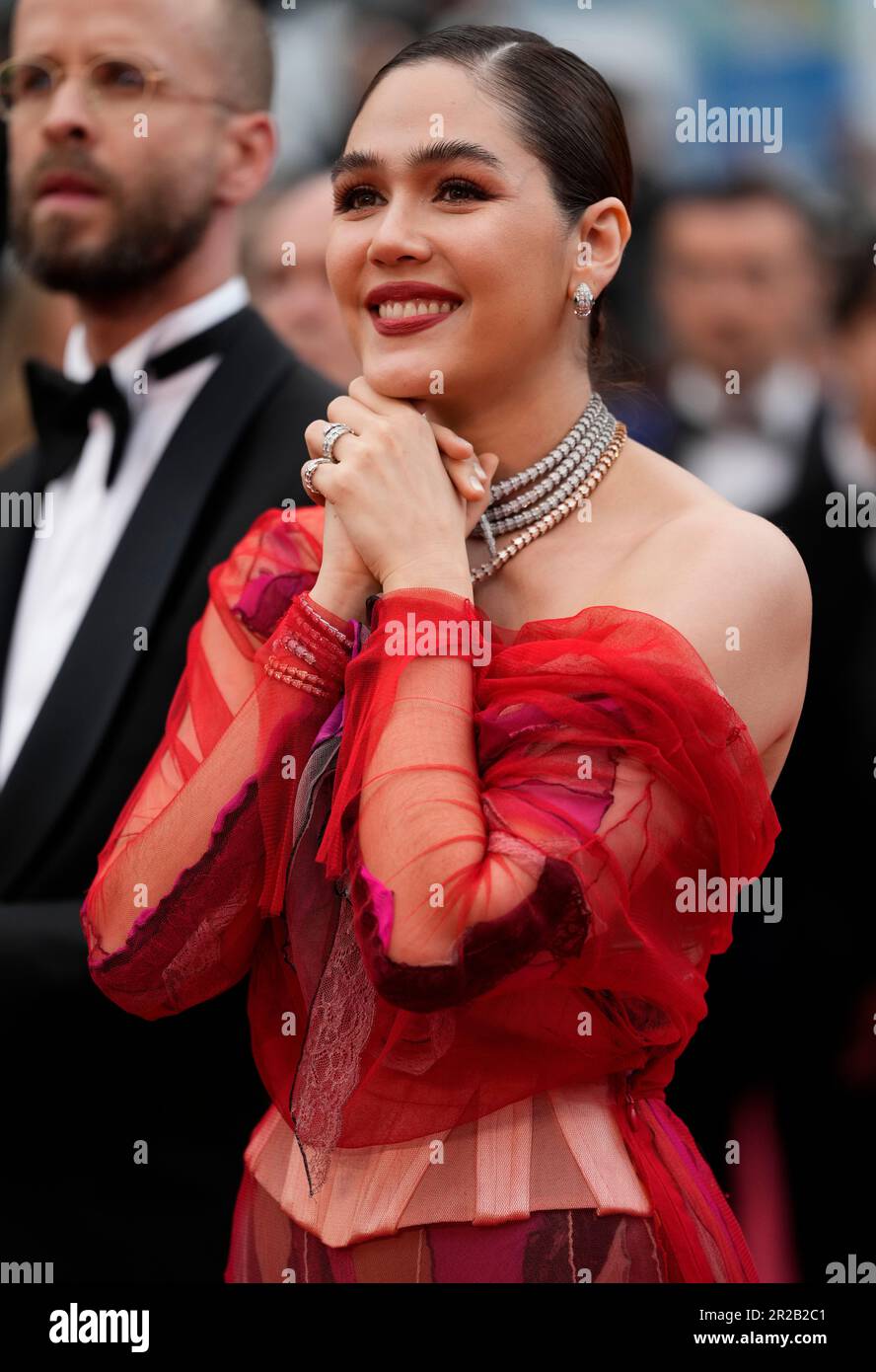 Araya A. Hargate poses for photographers upon arrival at the premiere ...