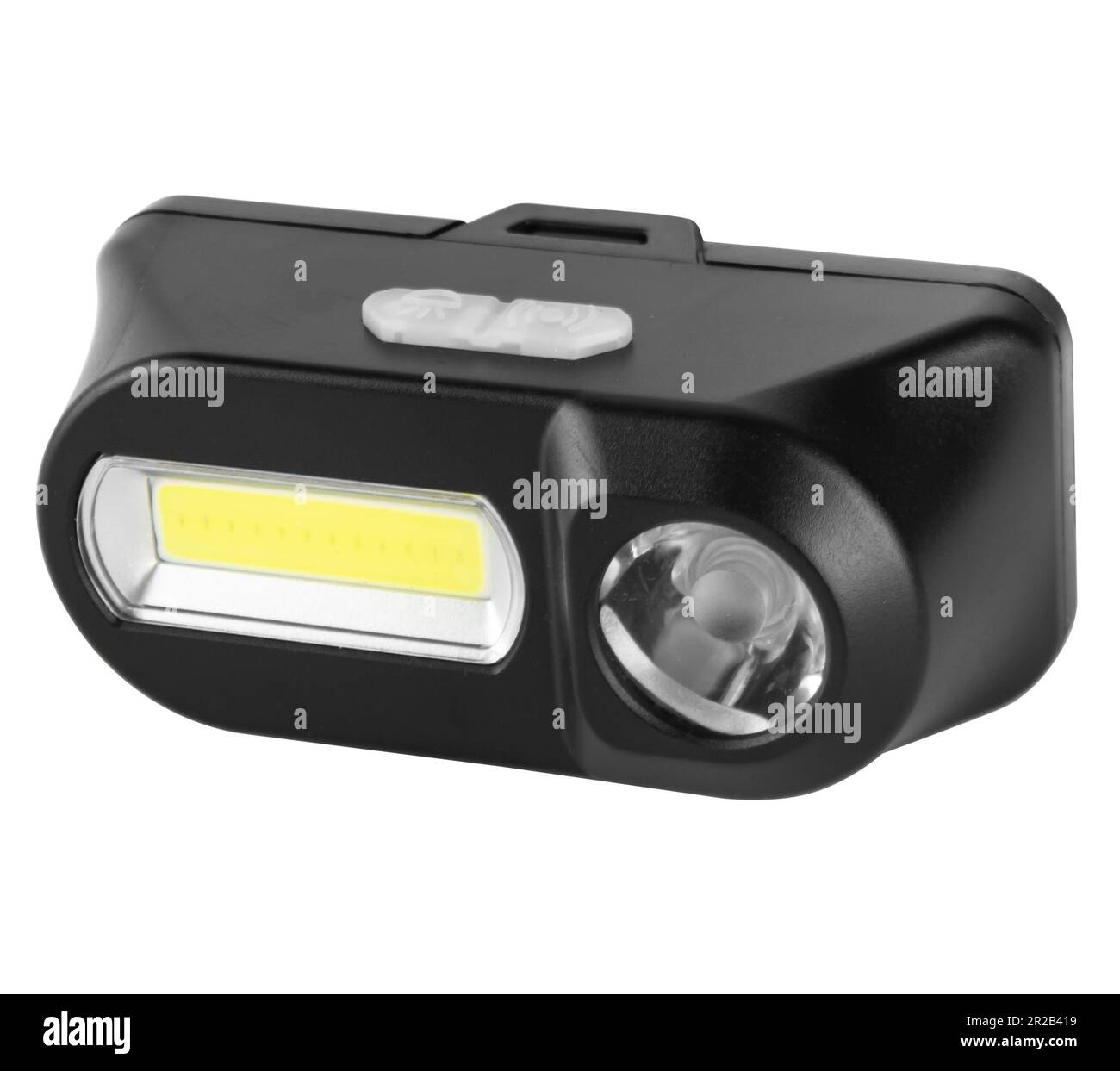 LED headlamp white background in insulation Stock Photo - Alamy