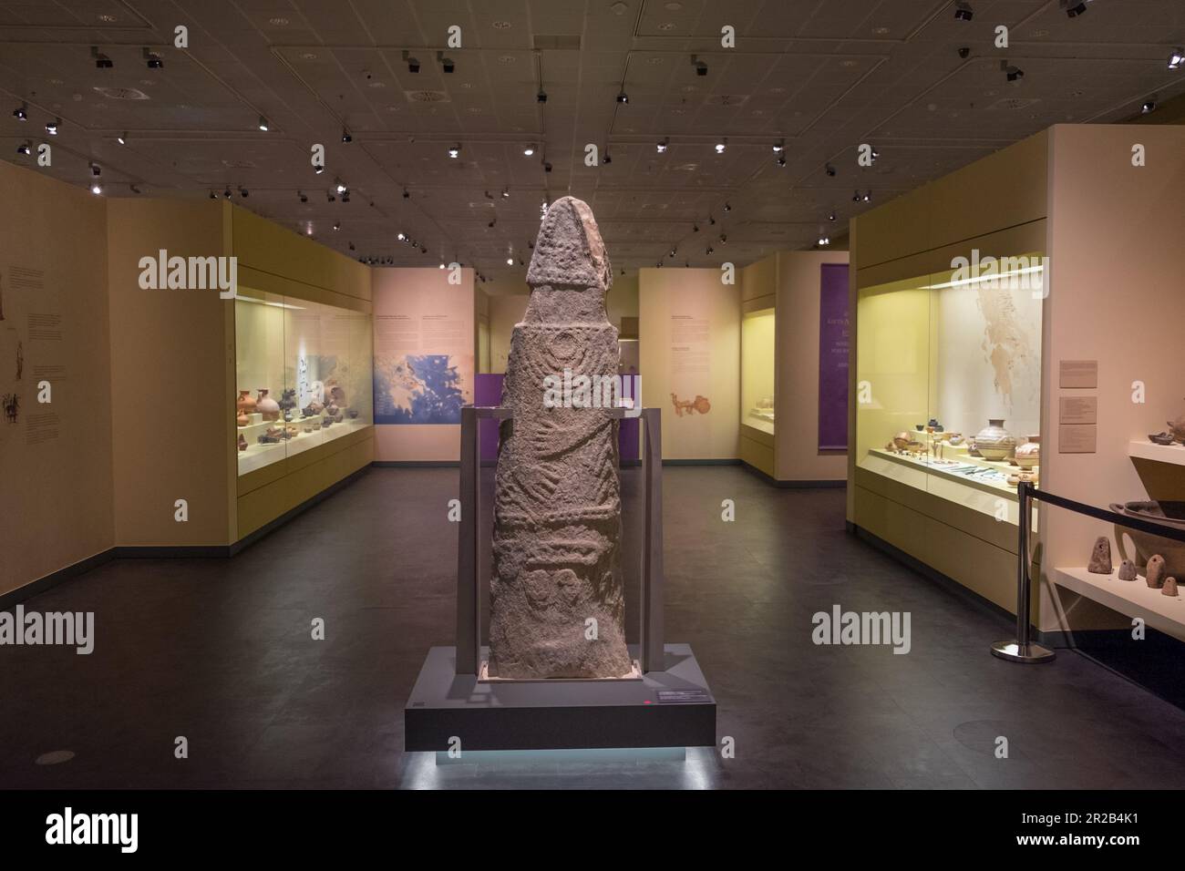 Doubled-sided relief in human form, of the menhir type, early Bronze ...