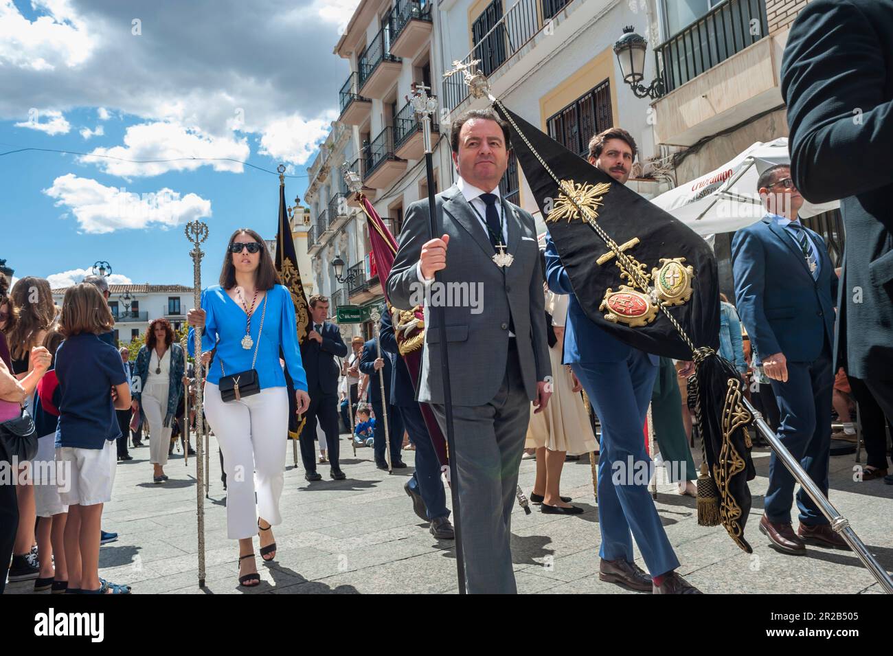 Ronda, Malaga, Spain, Crowd People, Traditional Costumes, Marching in ...